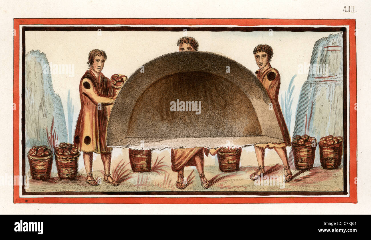 Early Christian symbolism. Wall painting in the Catacomb of Callixtus ...