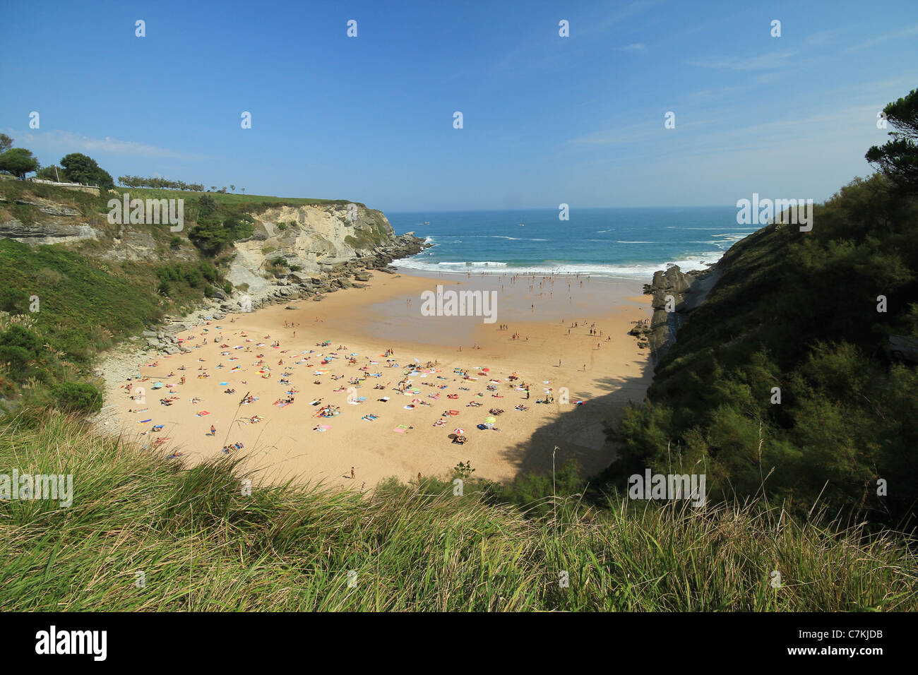 Santander beach scene Stock Photo - Alamy