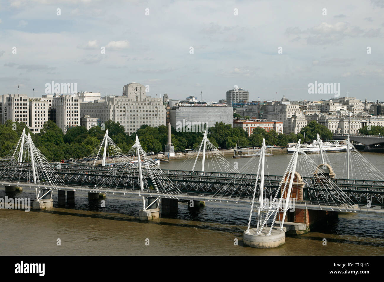 The Hungerford Bridge in London Stock Photo - Alamy