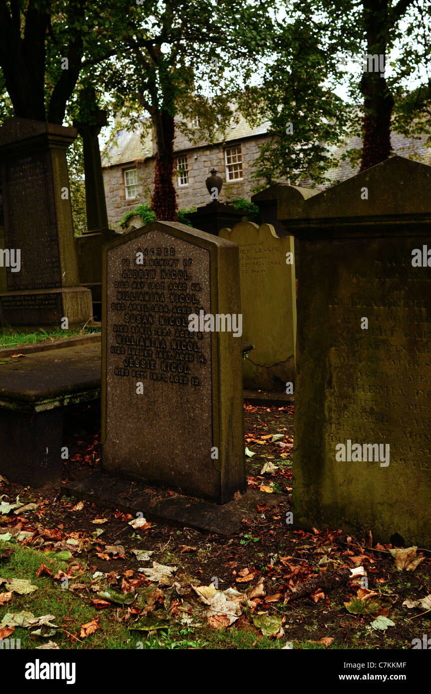 The Kirkyard or Churchyard of St. Nicholas Aberdeen Stock Photo - Alamy
