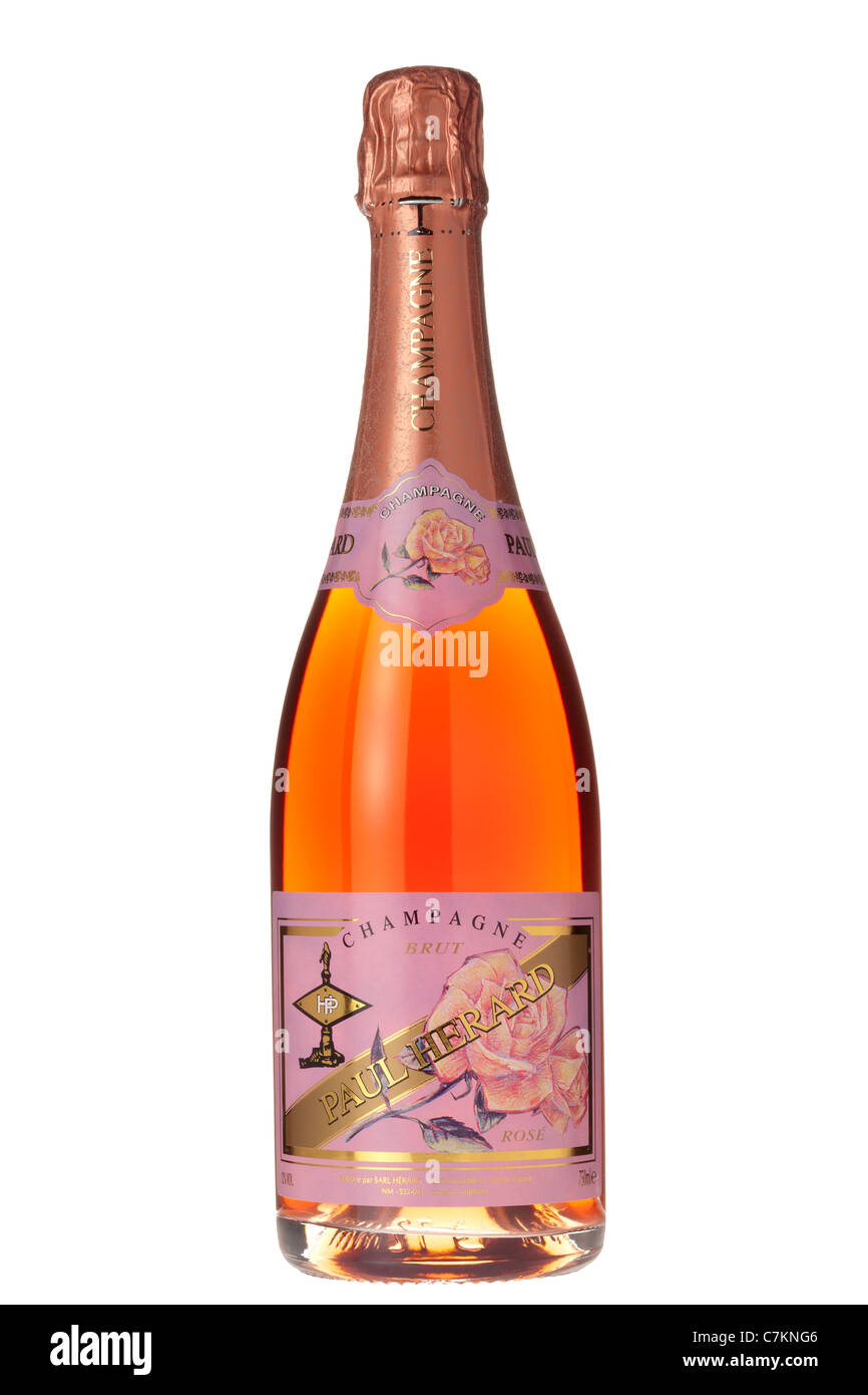 Pink Champagne bottle Stock Photo - Alamy