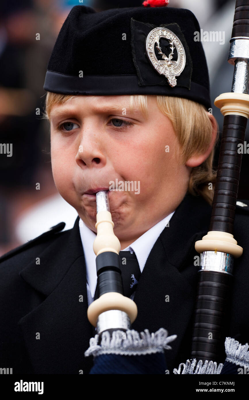 Young boy playing in the Boghall and Bathgate Junior Pipe Band at ...
