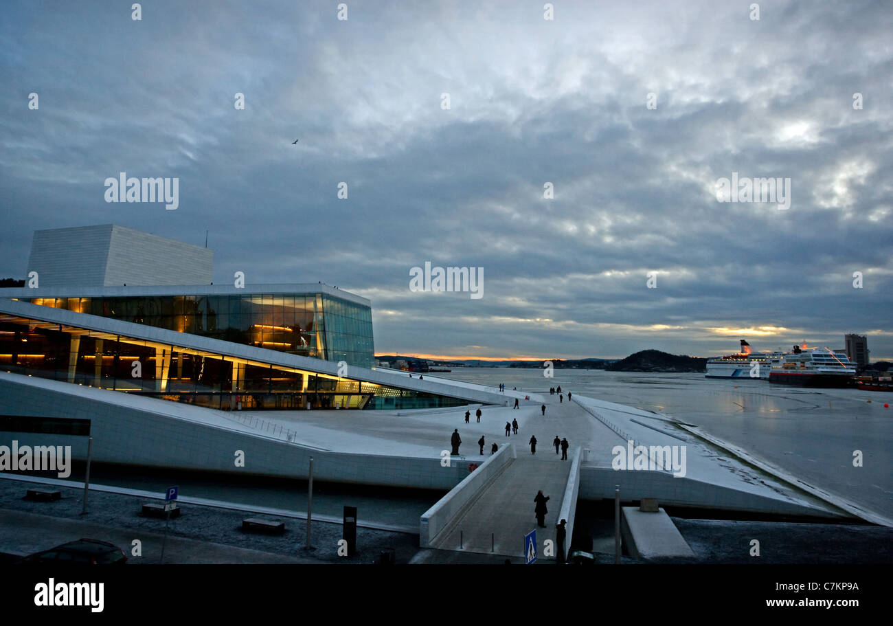 Oslo opera house night hi-res stock photography and images - Alamy