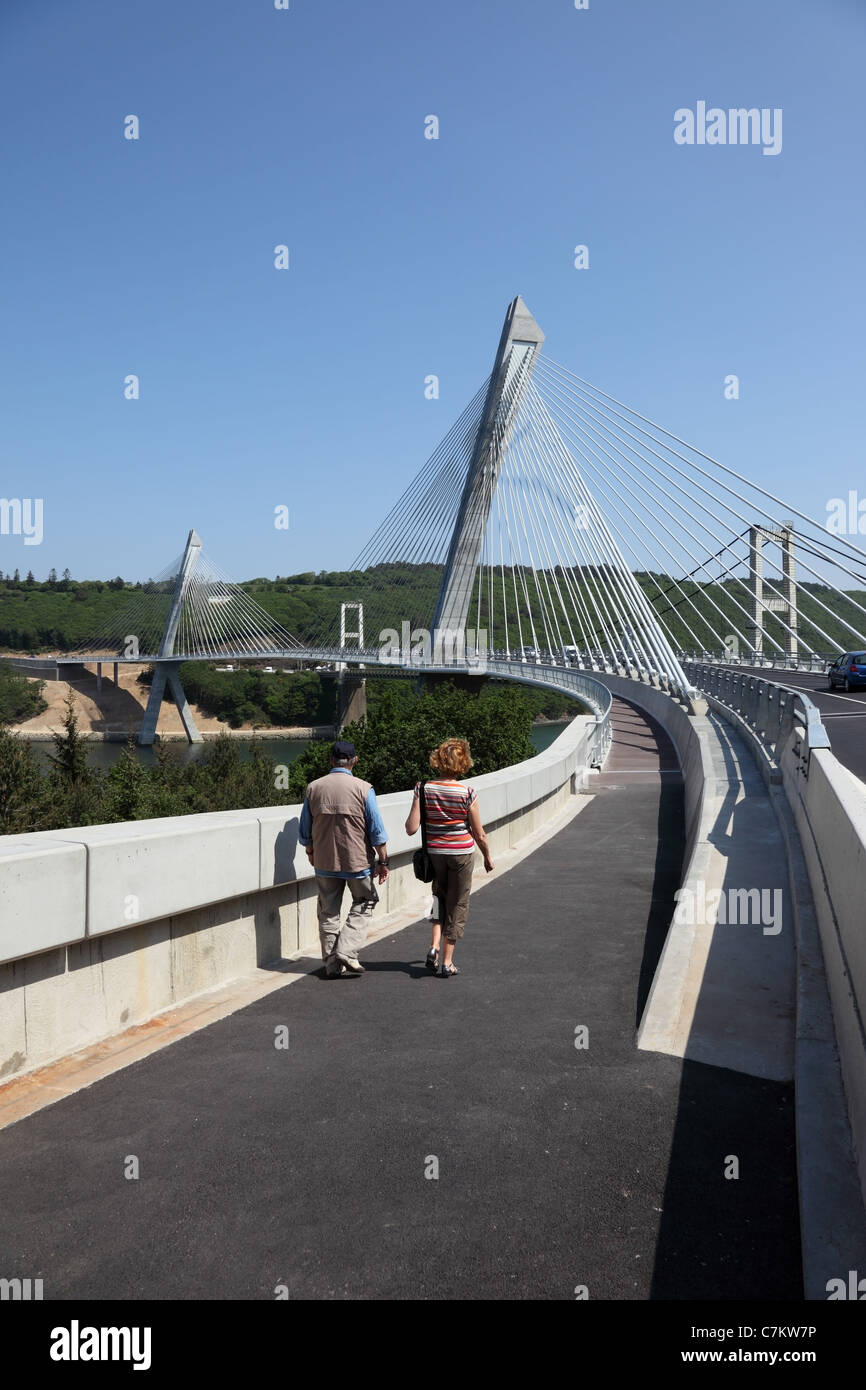 Two People The New 2011Terenez Bridge Designed by Architect Charles ...
