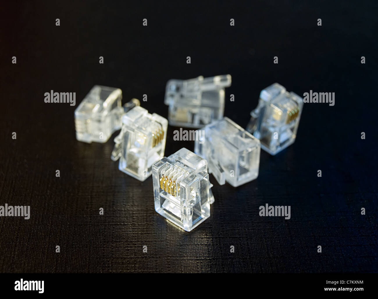 RJ plugs for telecommunication devices Stock Photo - Alamy