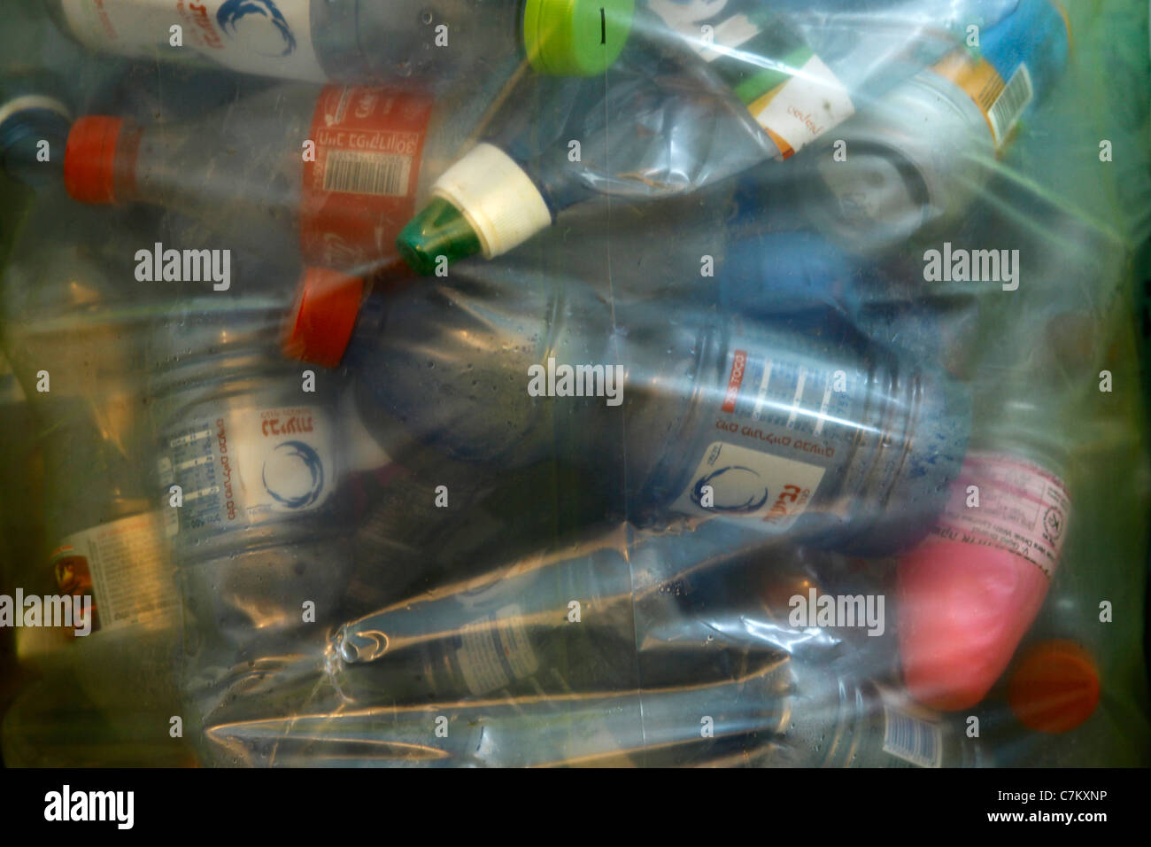 Stack of plastic bottles Stock Photo - Alamy