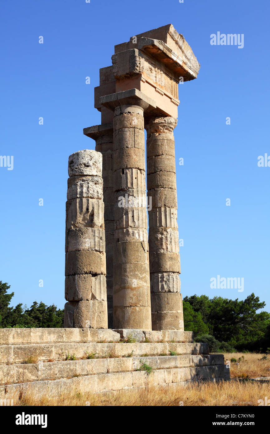 ancient acropolis on the island of Rhodes Stock Photo - Alamy