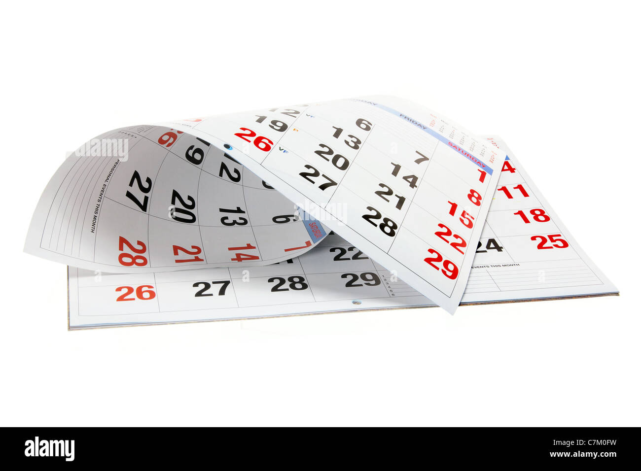 Calendar reminder date isolated Cut Out Stock Images & Pictures - Alamy