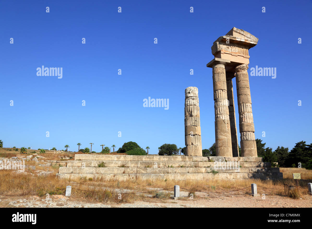 ancient acropolis on the island of Rhodes Stock Photo - Alamy