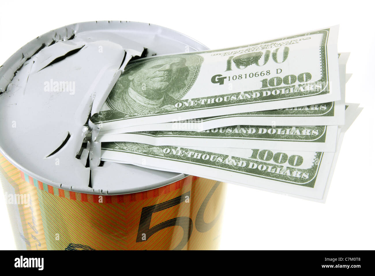 Broken Coin Box Stock Photo - Alamy