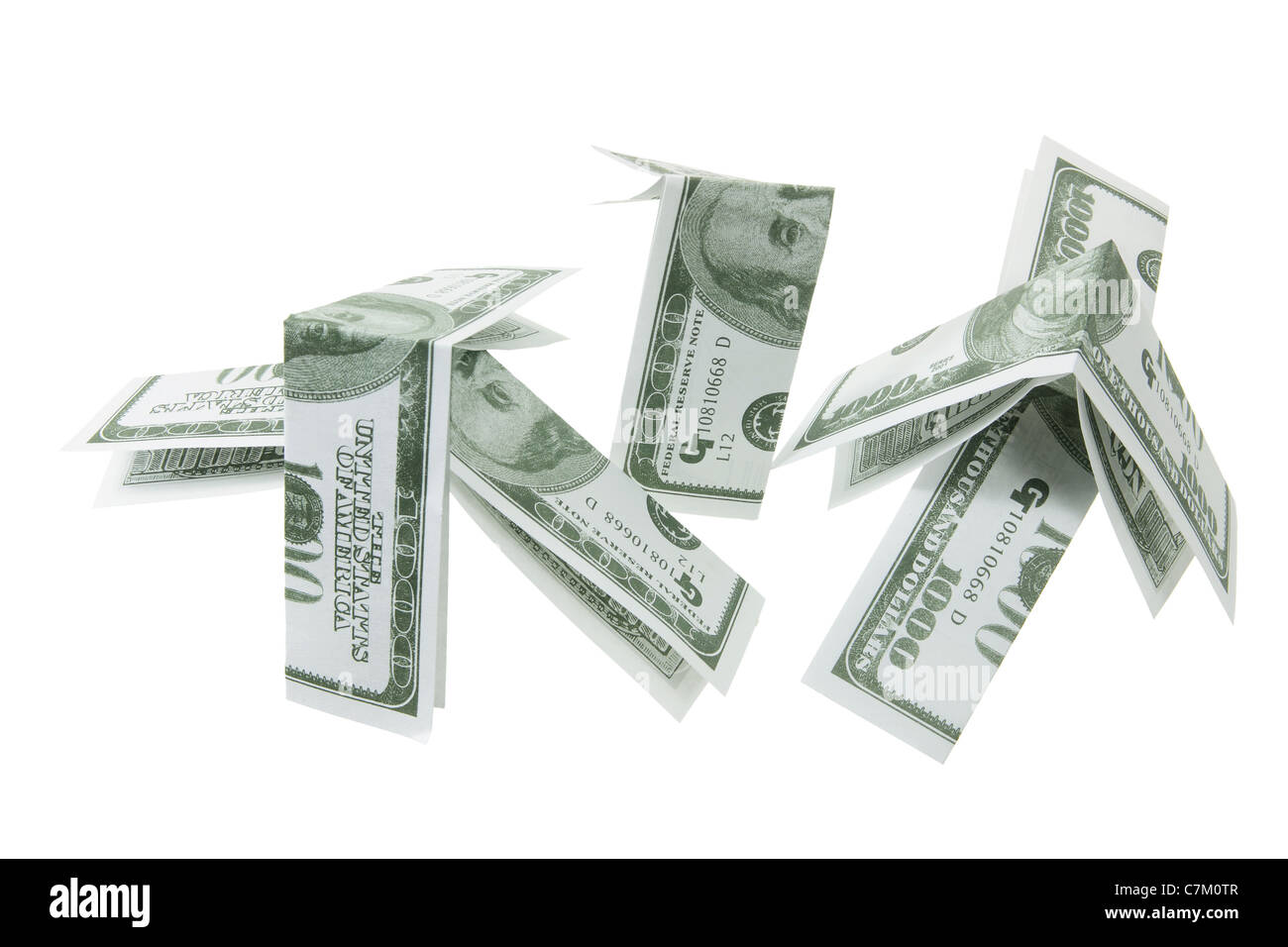 Folded Bank Notes Stock Photo - Alamy