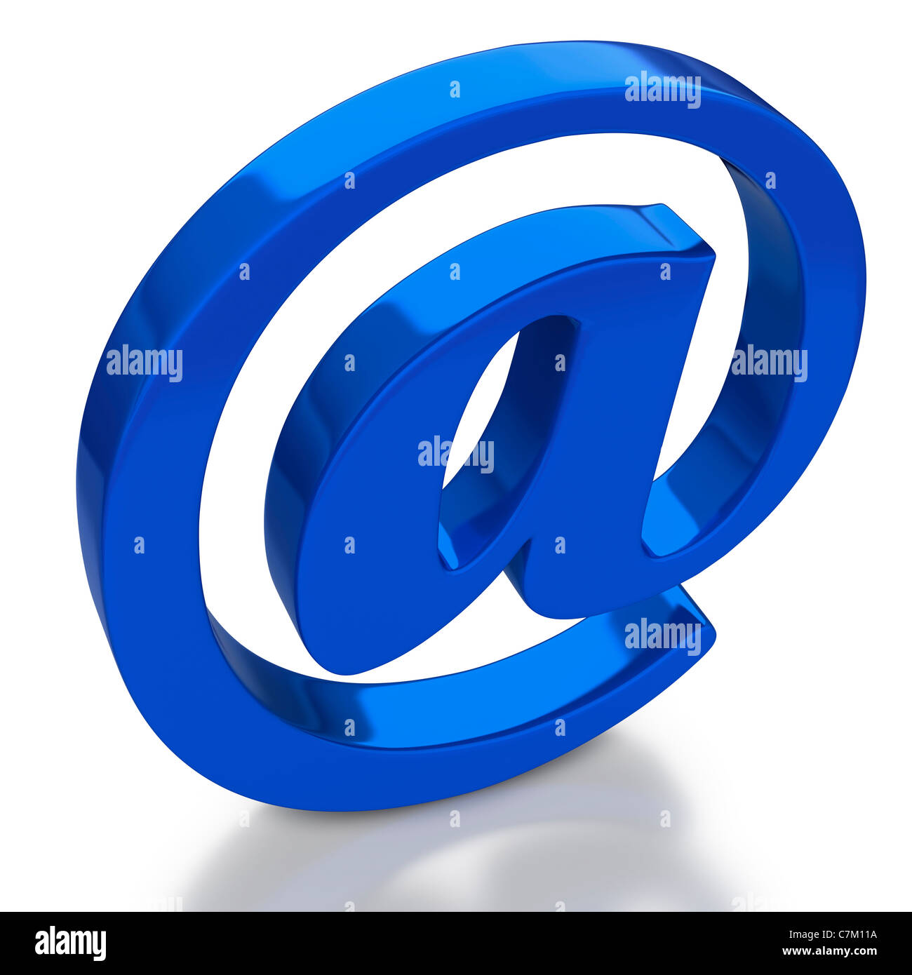 Blue Email symbol on a white background Stock Photo - Alamy