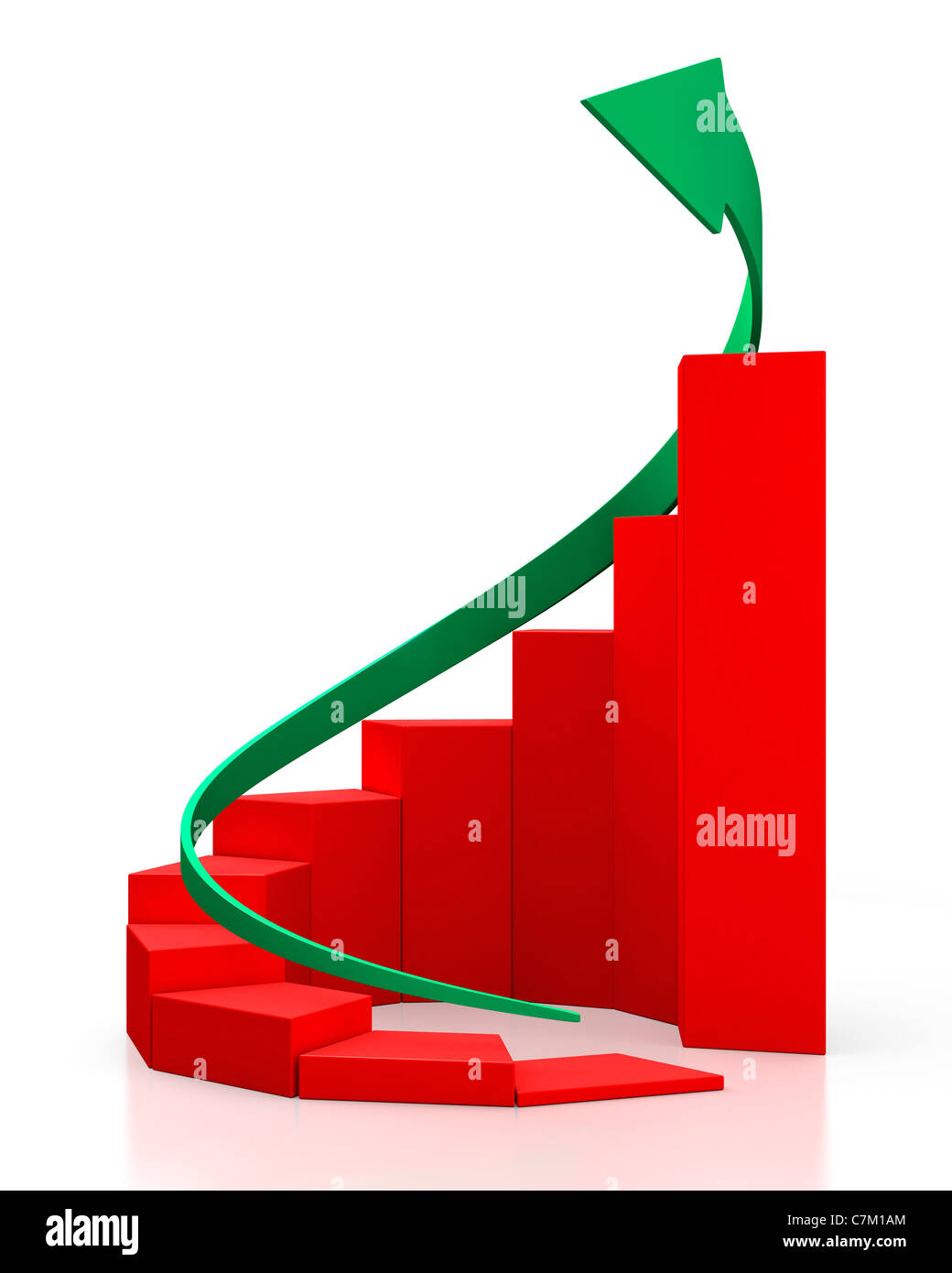 Ascending red arrow hi-res stock photography and images - Alamy
