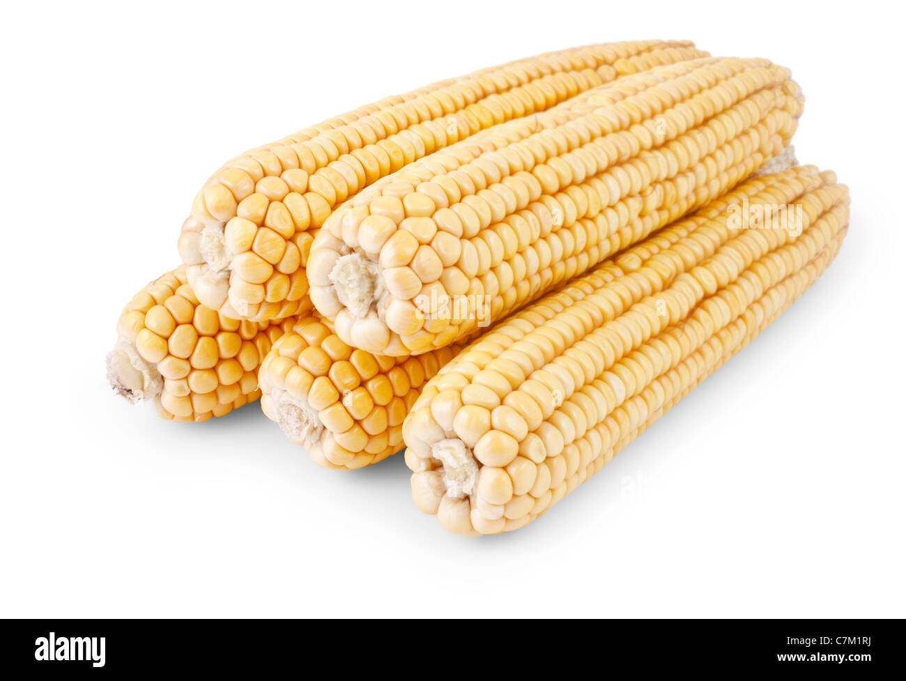 Fresh raw corn isolated on white background Stock Photo - Alamy