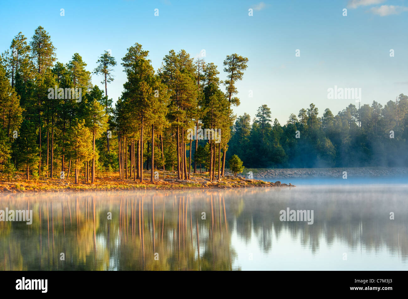 One of the lakes on the Mogollon Rim of central Arizona at around 7700 ...