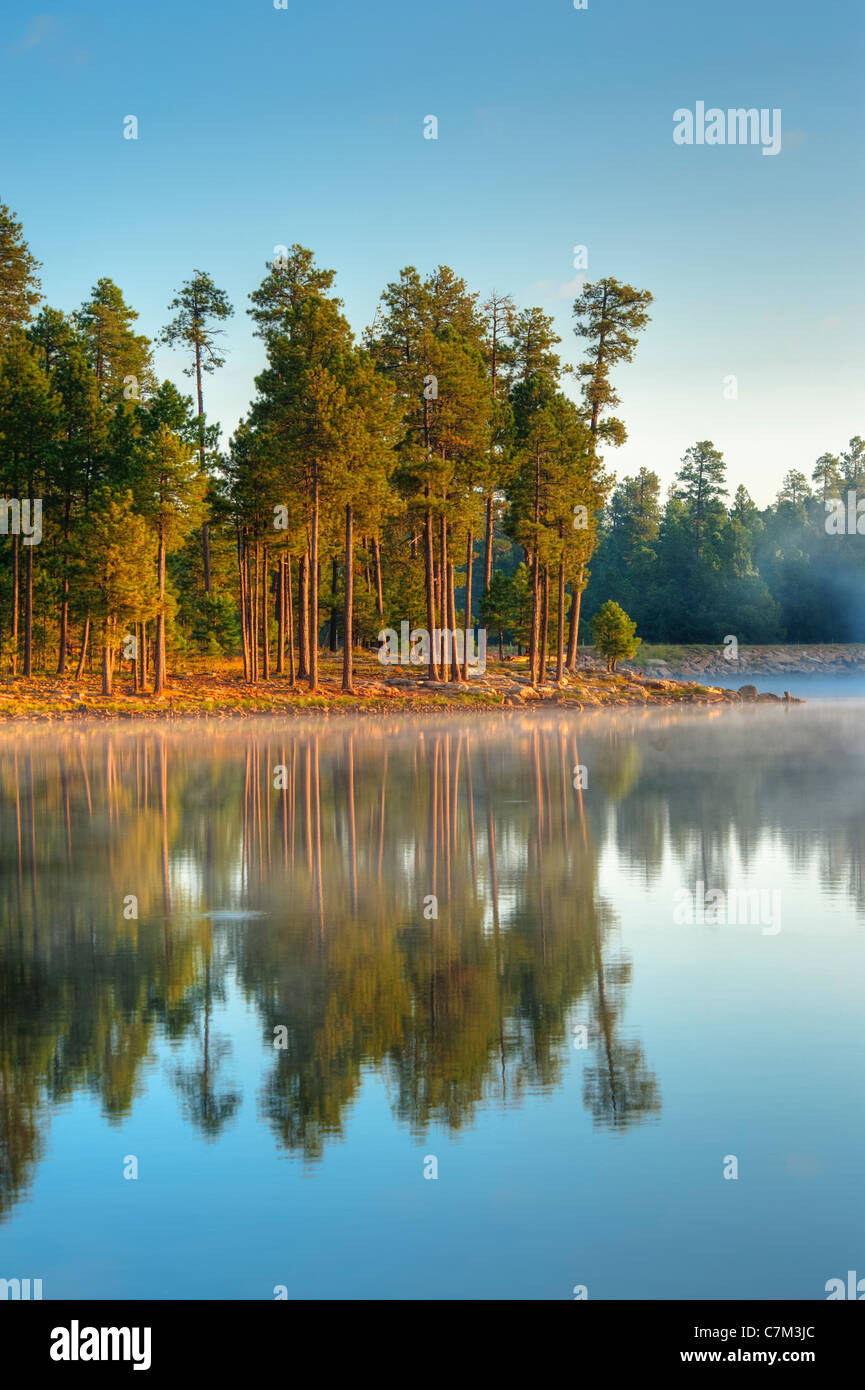 One of the lakes on the Mogollon Rim of central Arizona at around 7700 ...