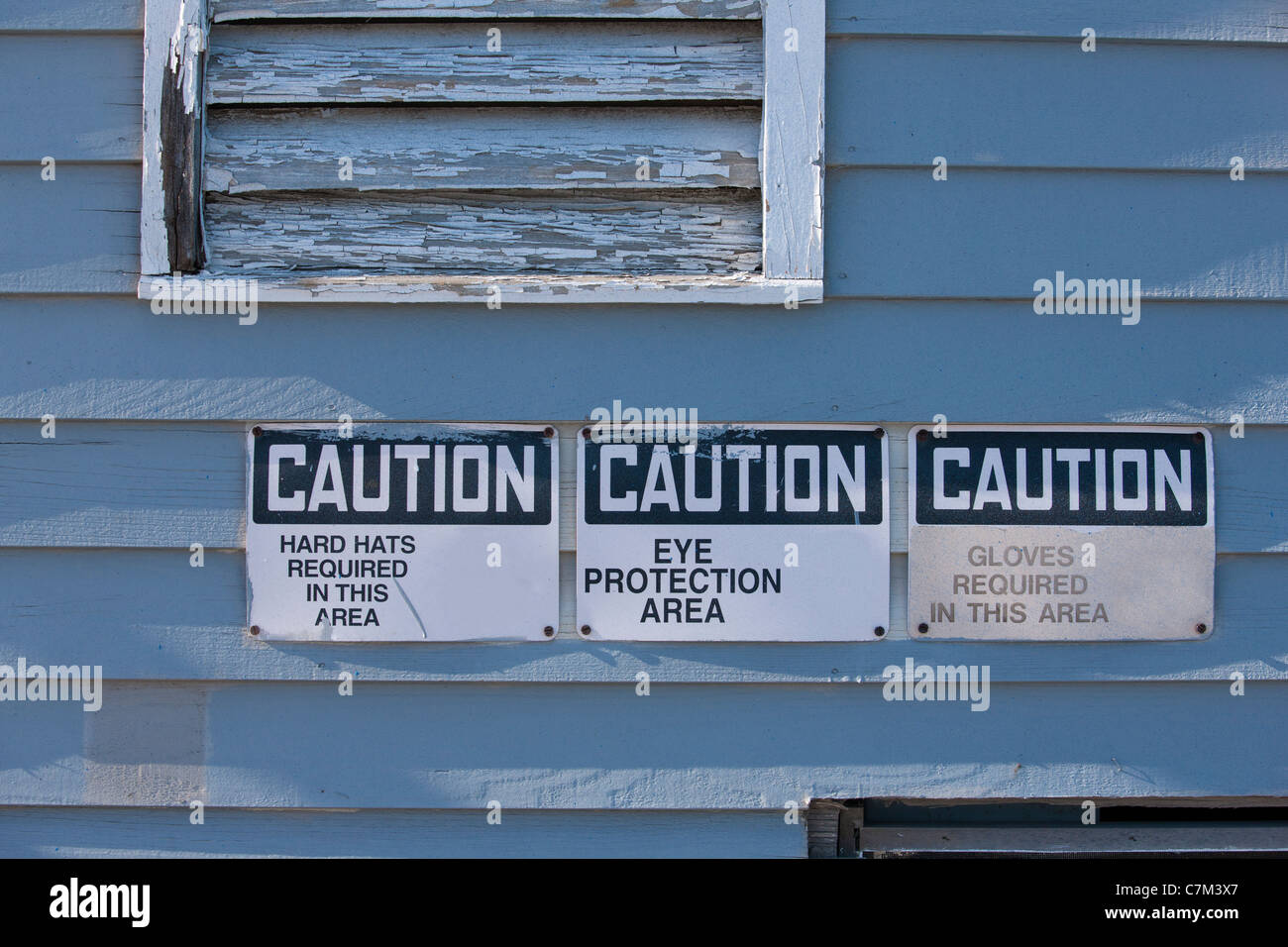 Sign danger symbols construction site hi-res stock photography and ...