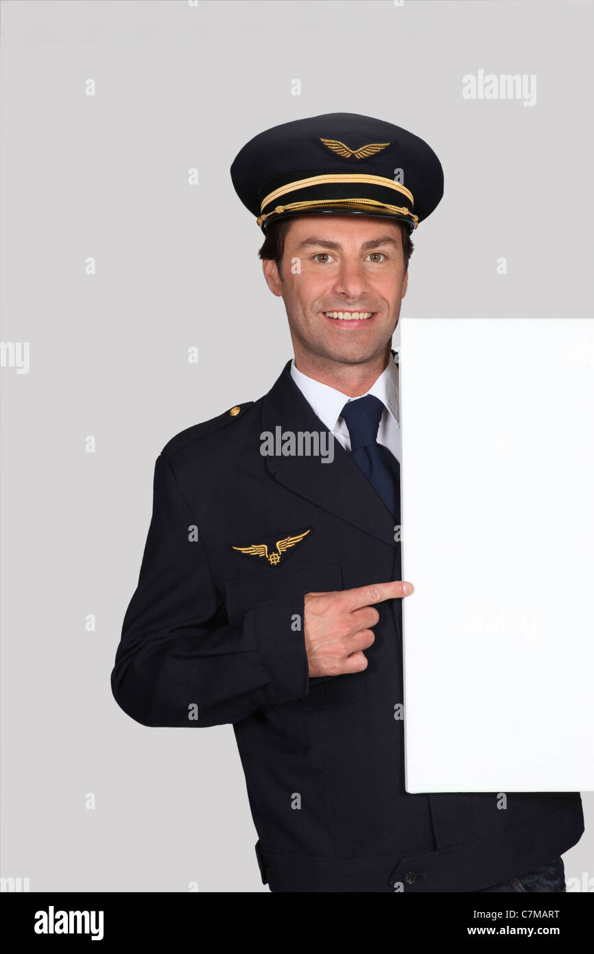 man in pilot uniform Stock Photo - Alamy