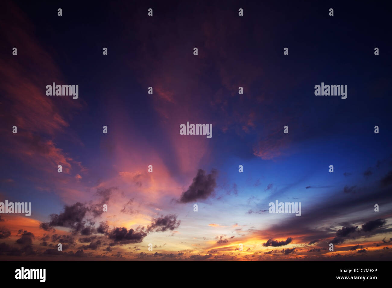 Spectacular sunset sky Stock Photo - Alamy