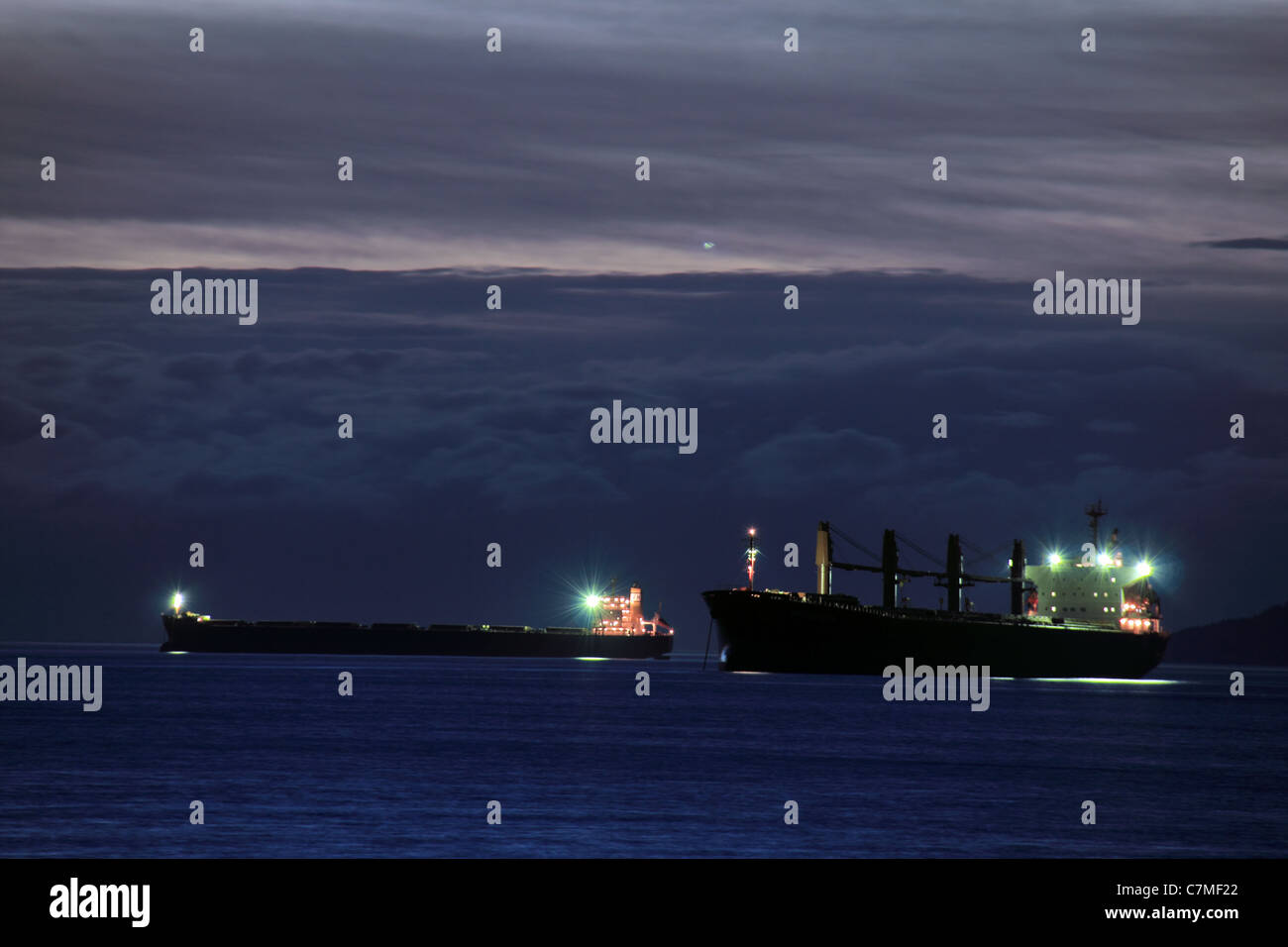 Commercial Ships at English Bay Stock Photo - Alamy