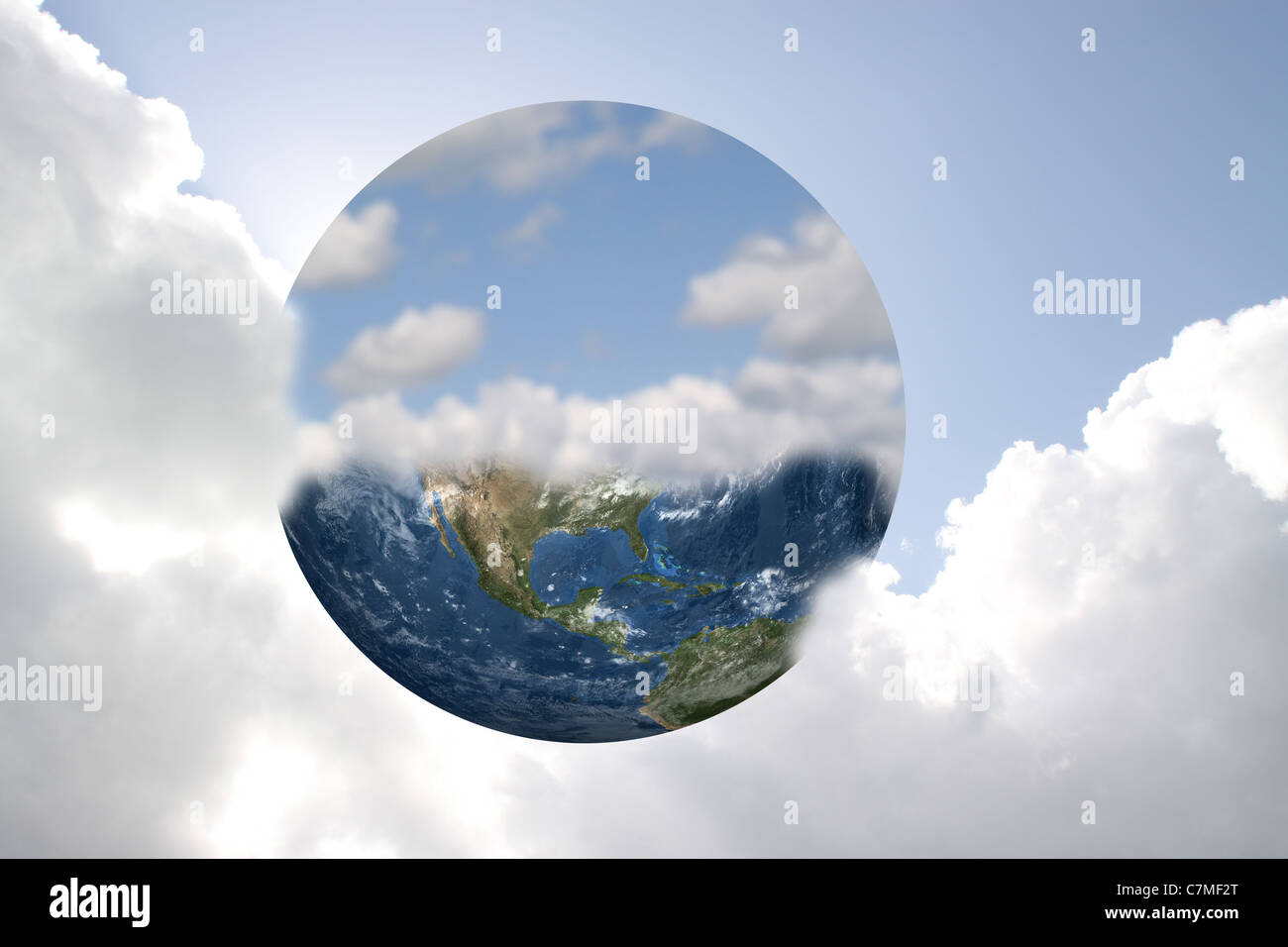 Earth globe blue sky hi-res stock photography and images - Alamy