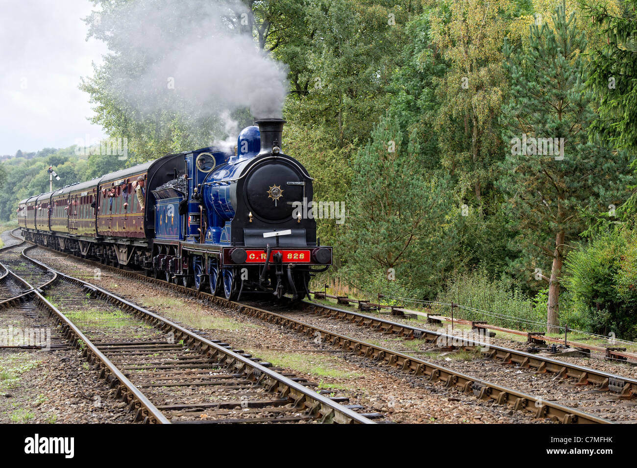 Caledonian Railway 812 Class 0-6-0 No 828 Steam Locomotive travelling ...