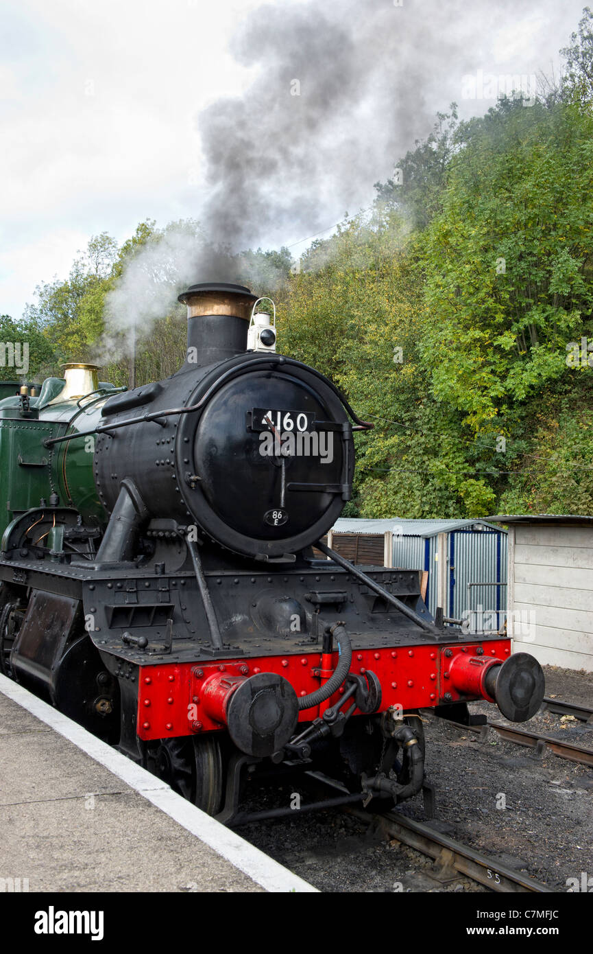 GWR Large Prairie tank 2-6-2 No 4160 Steam Locomotive at Bewdley ...
