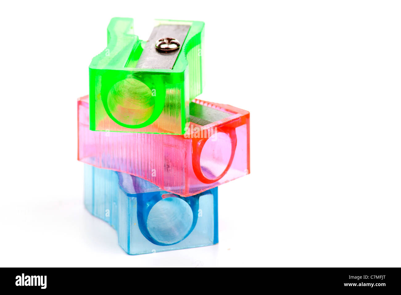 pencil-sharpener on a over white background Stock Photo - Alamy