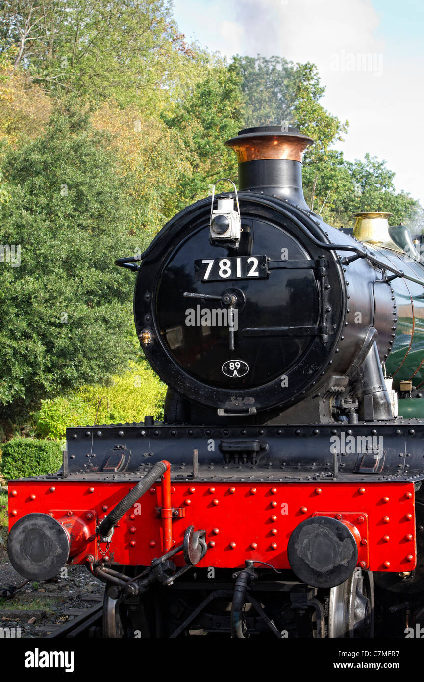 GWR Manor Class No 7812 Erlestoke Manor steam locomotive at Bewdley ...