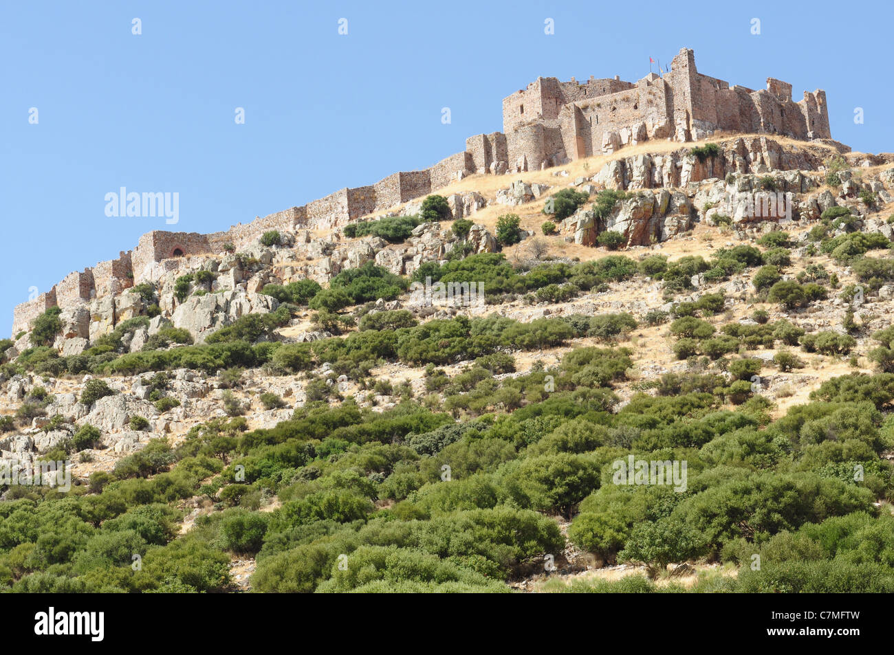 Calatrava la Nueva castle Castille Spain Stock Photo - Alamy