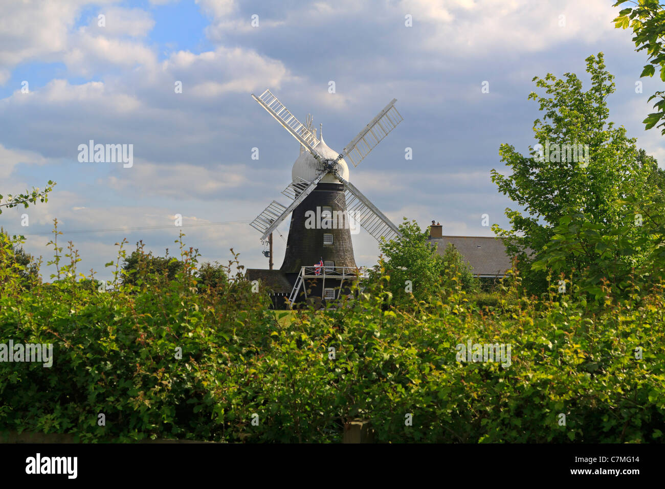 Morcott Windmill, Rutland. This 18th century mill was reconstructed ...