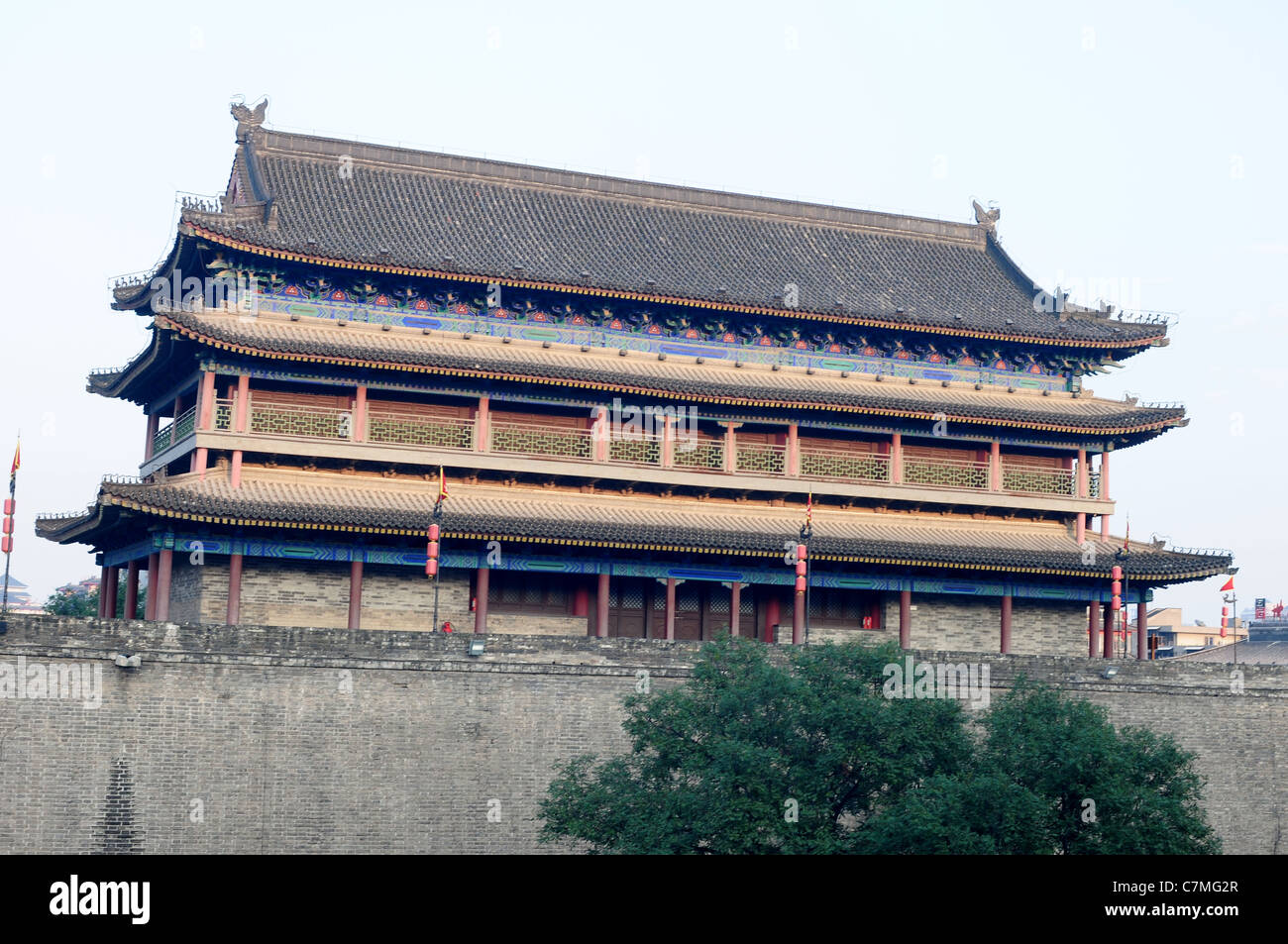 The famous ancient city wall of Xian, China Stock Photo - Alamy