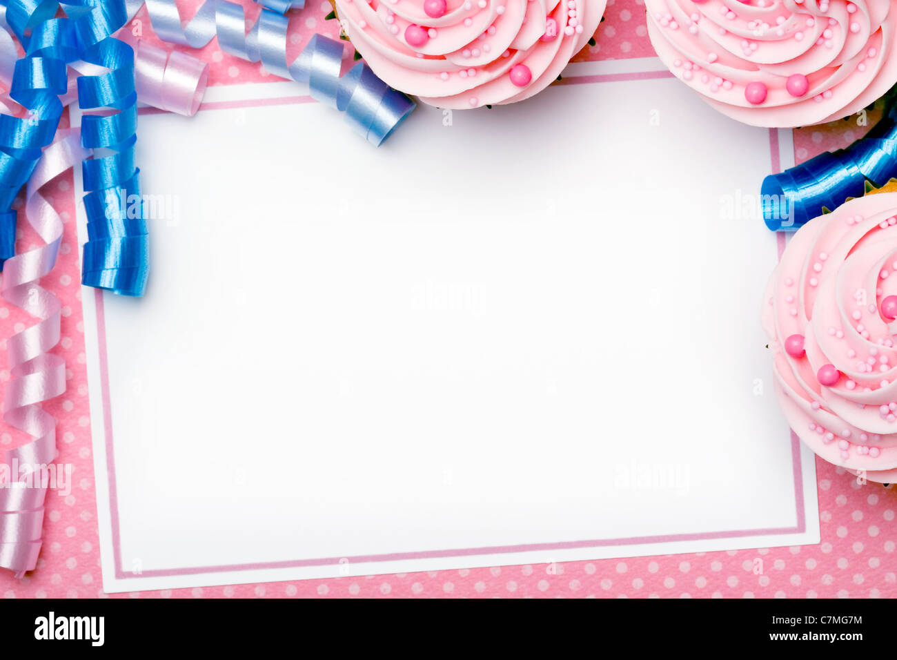 Blue birthday invite background hi-res stock photography and images - Alamy