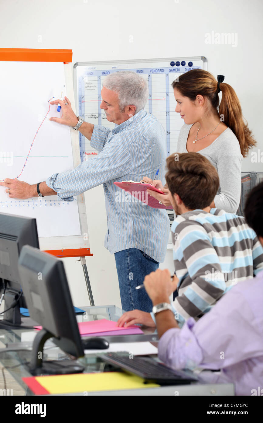 Students in sales training Stock Photo - Alamy