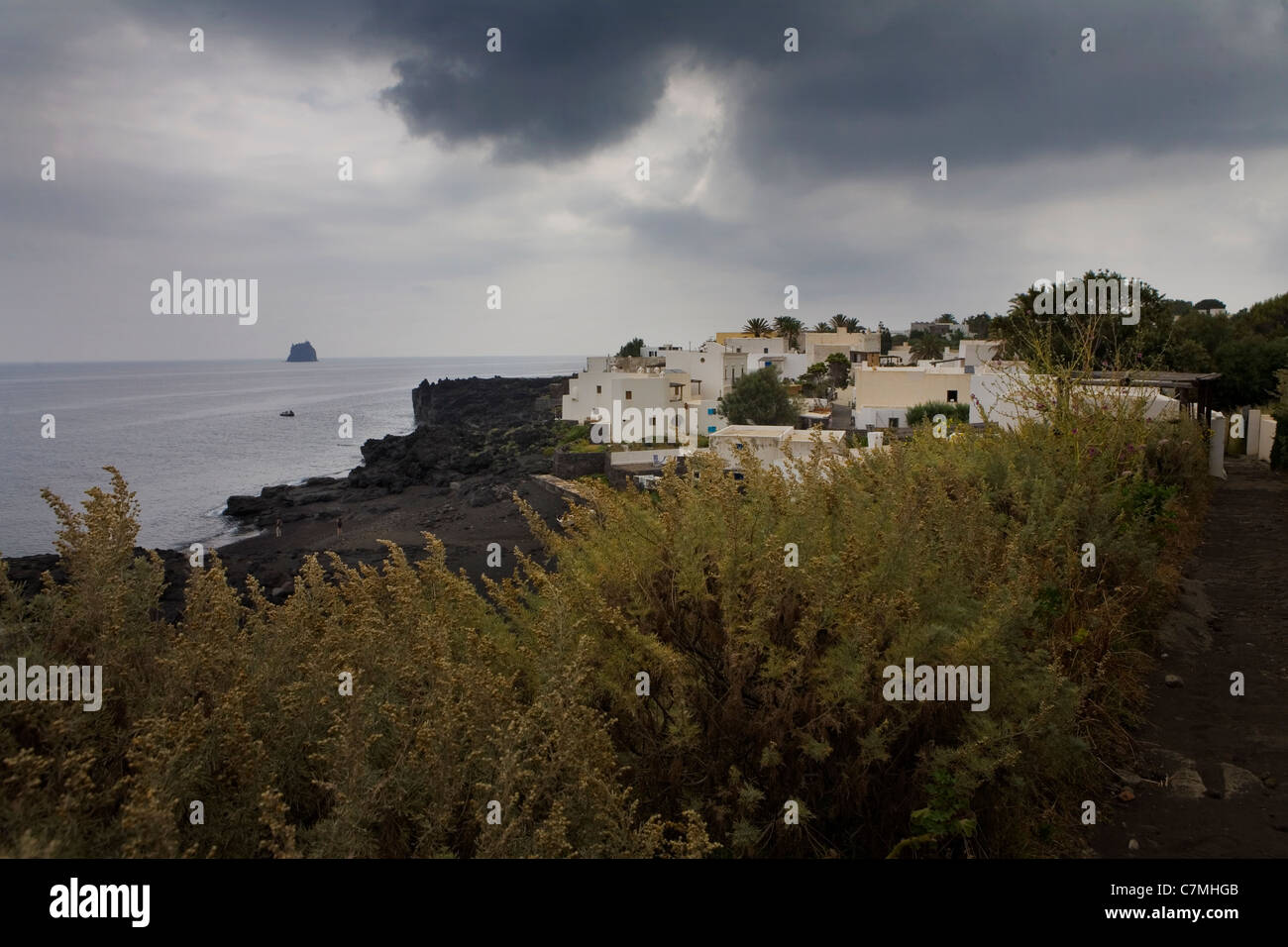 Stromboli, the village Stock Photo - Alamy