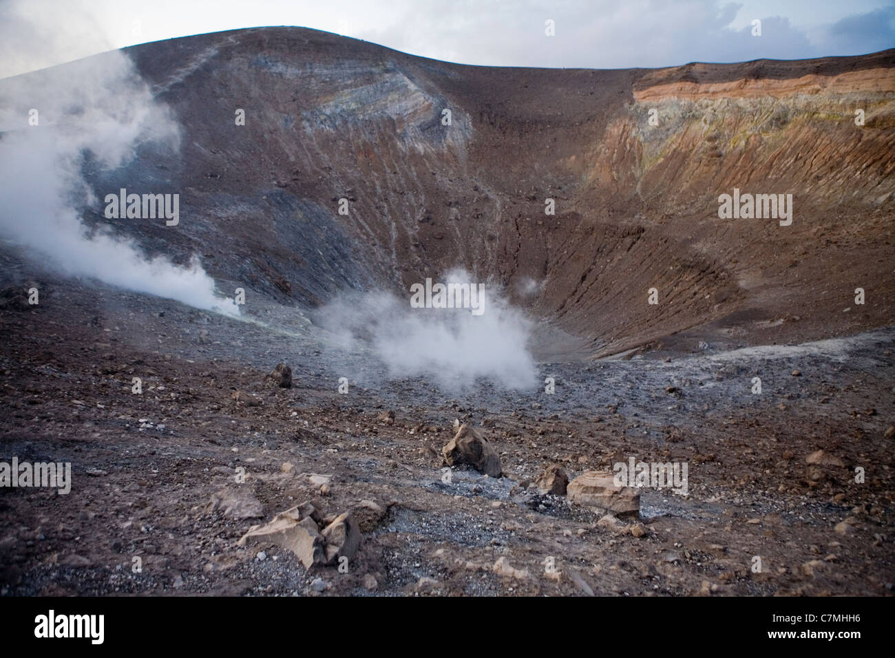 Vulcano, the crater Stock Photo - Alamy