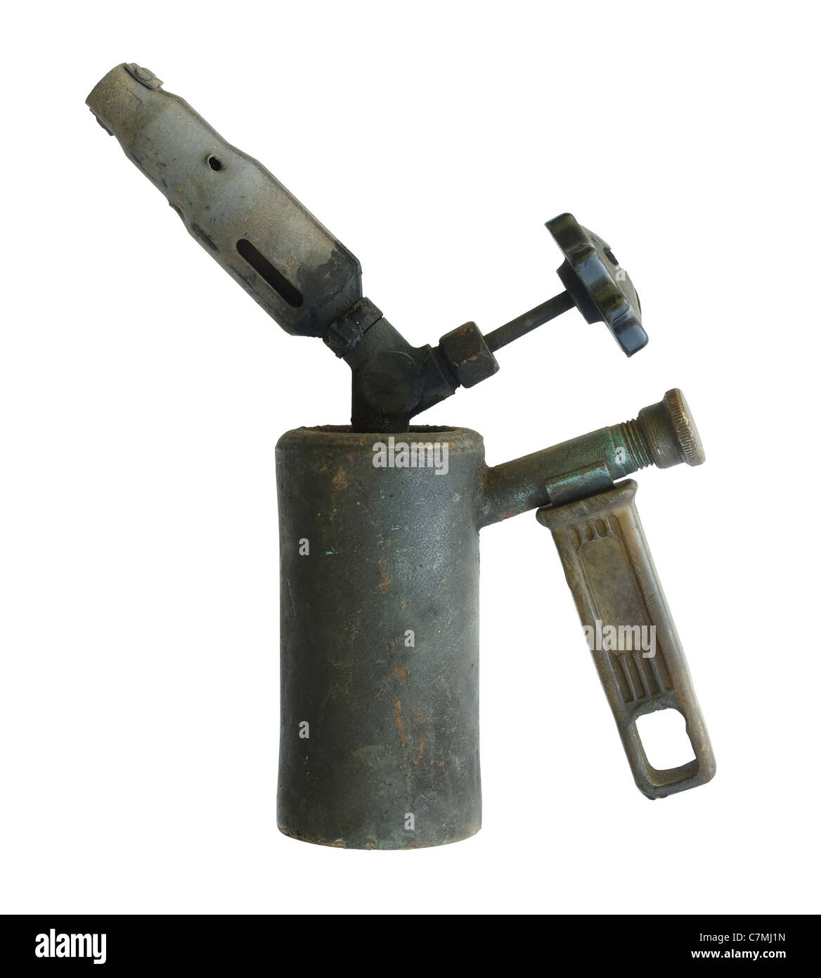 Old blowtorch on a white background Stock Photo - Alamy