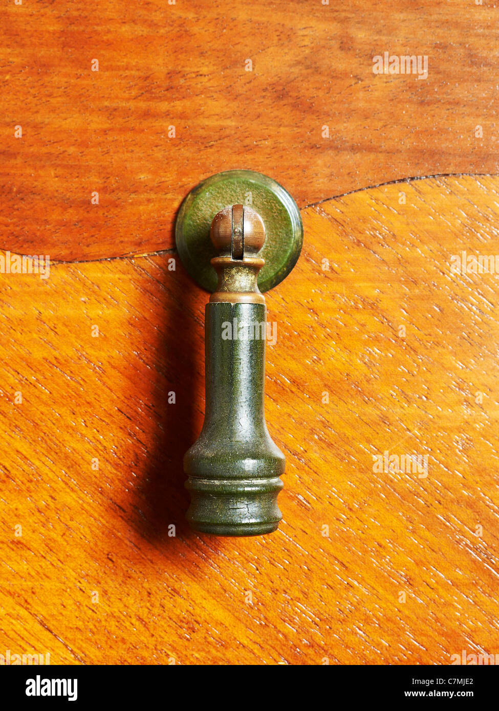 Drawer handle on antique furniture Stock Photo - Alamy