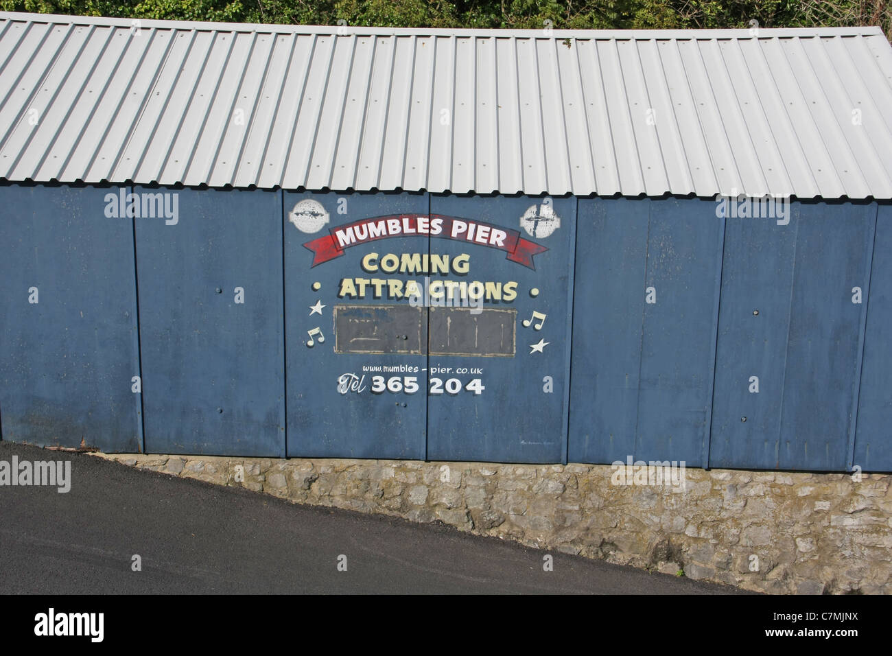 Mumbles pier sign hi-res stock photography and images - Alamy