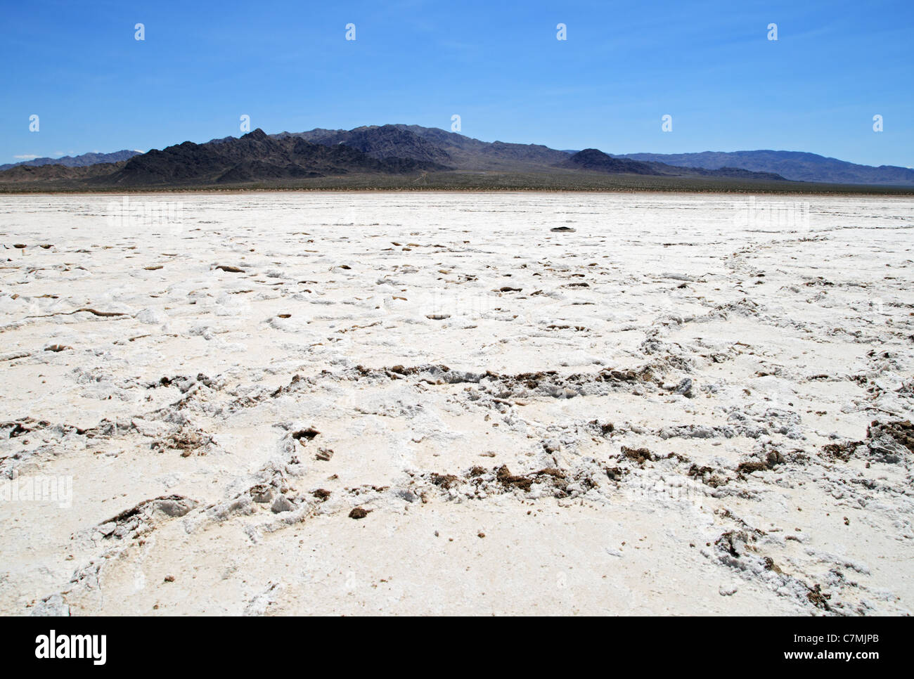 Bristol dry lake bed salt pan in the Mojave Desert of California Stock ...
