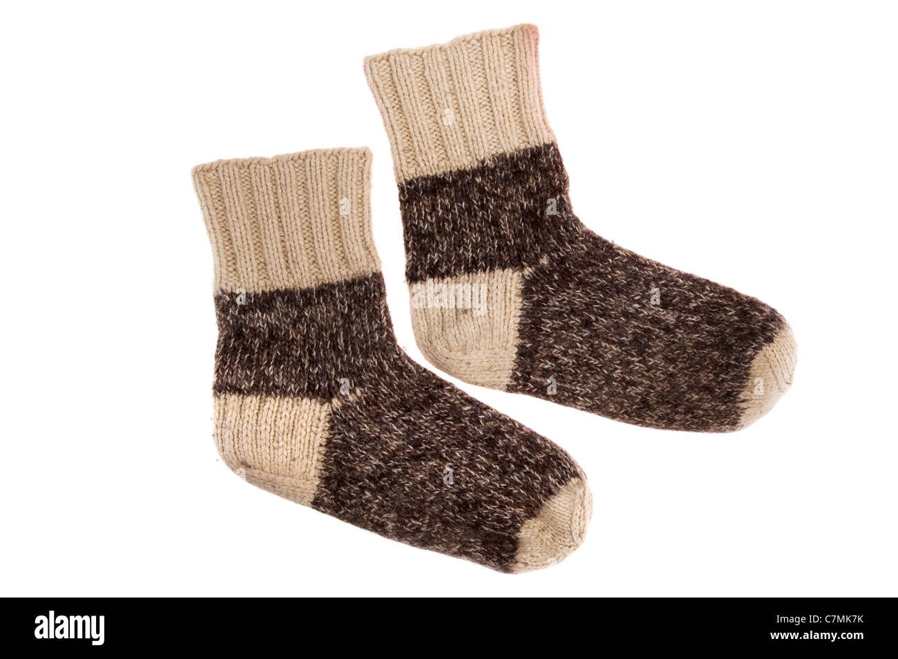 object on white - wool socks close up Stock Photo - Alamy