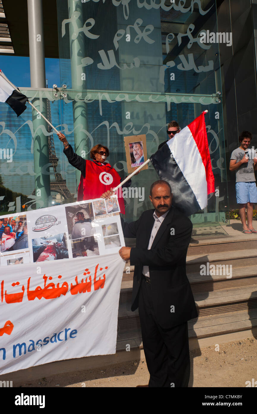 Paris, France, Arab Spring Demonstration in Support of the Yemen ...