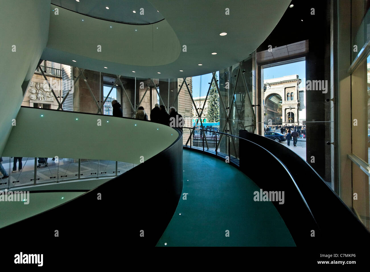 Spiral stair ramp of the museum of the twentieth century hi-res stock ...