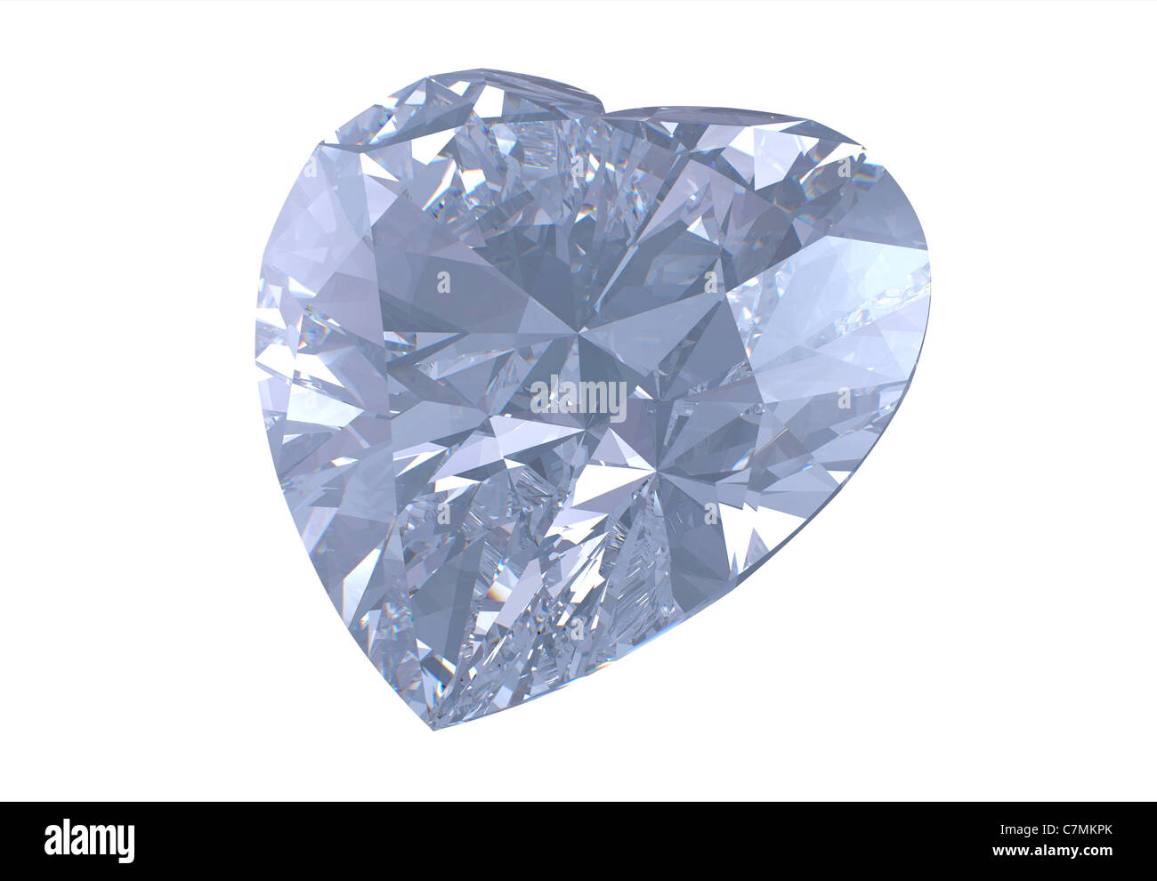 Heart shaped diamond isolated on white Stock Photo - Alamy