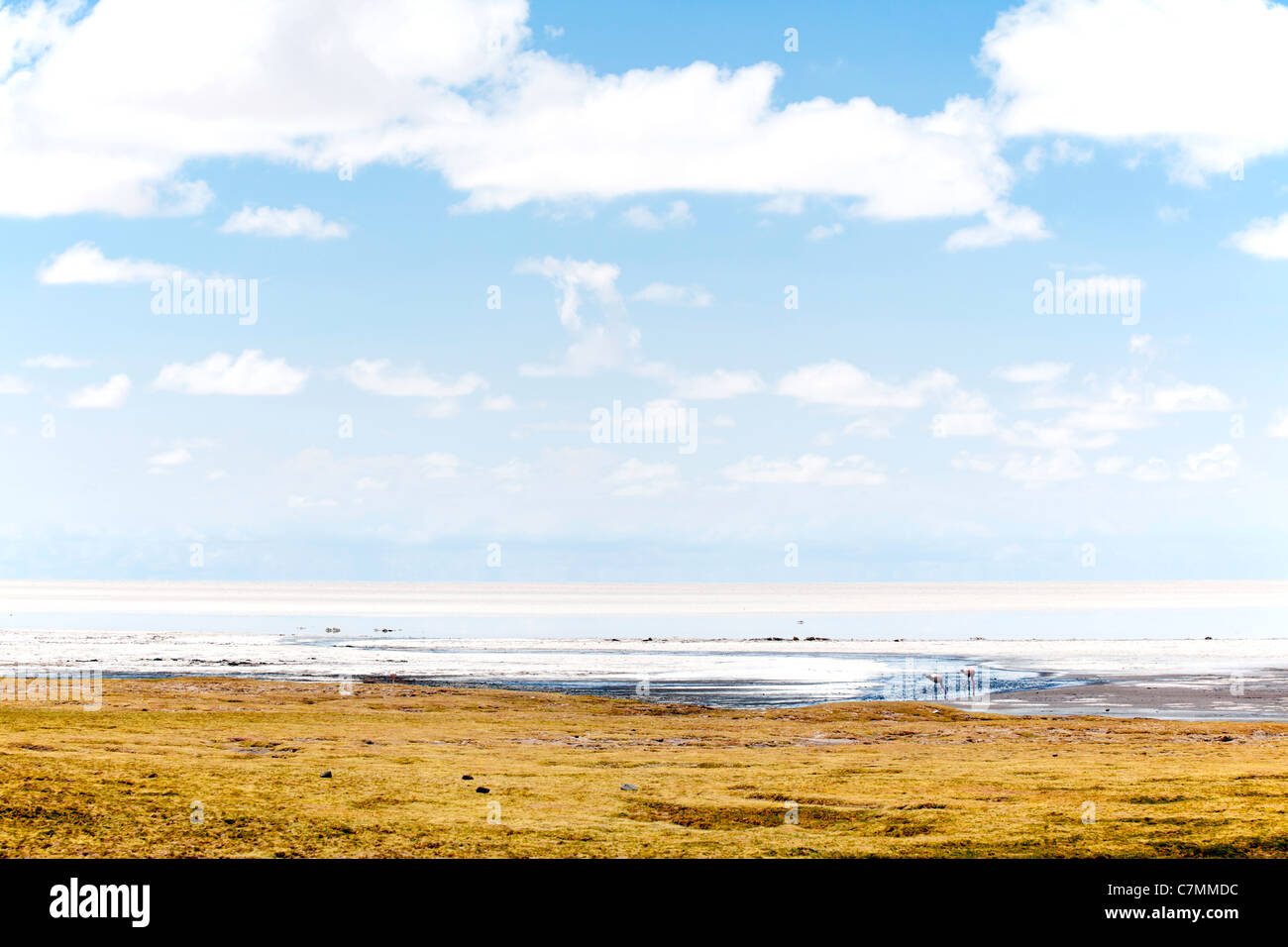 View from the mountainside above Coqueza, Uyuni Salt Lake, Bolivia ...