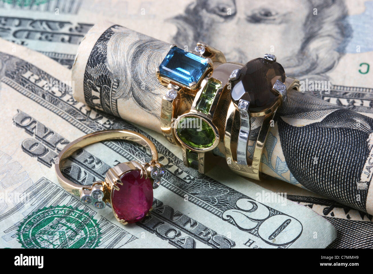 Luxury, jewels, cash Stock Photo - Alamy