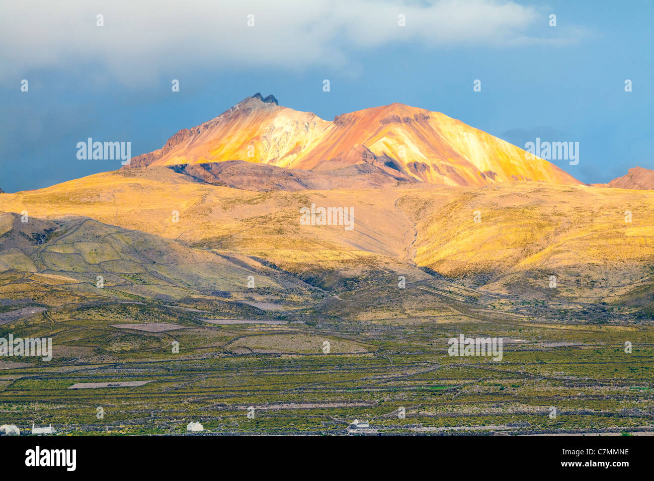 Tunupa volcano at sunset, Bolivia Stock Photo - Alamy