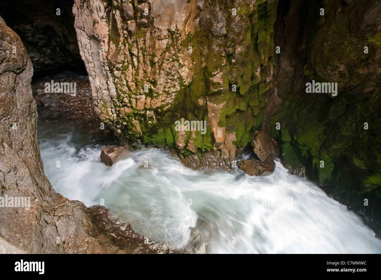 Hadim River running into a sinkhole Taurus Mountains Turkey Stock Photo ...