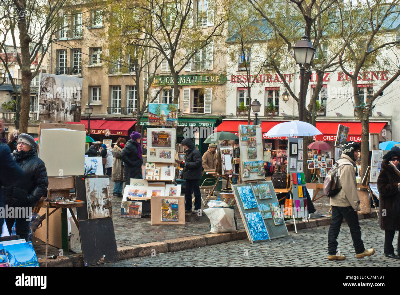 Paris street scene paintings hi-res stock photography and images - Alamy