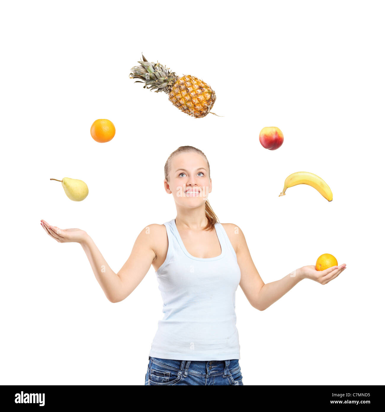 Attractive young woman juggle hi-res stock photography and images - Alamy